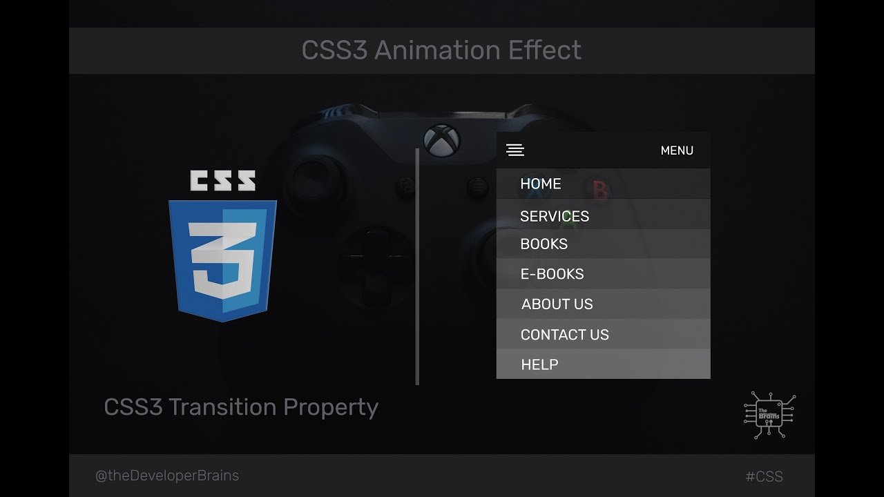 Advance CSS3 Animated Drop-Down Menu Tutorial - CSS Attractive Effects | The Developer Brains ...