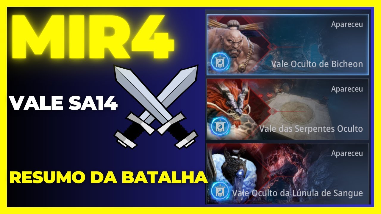 MIR4 - VALE - SA14 - RESUMO DA BATALHA - YouTube