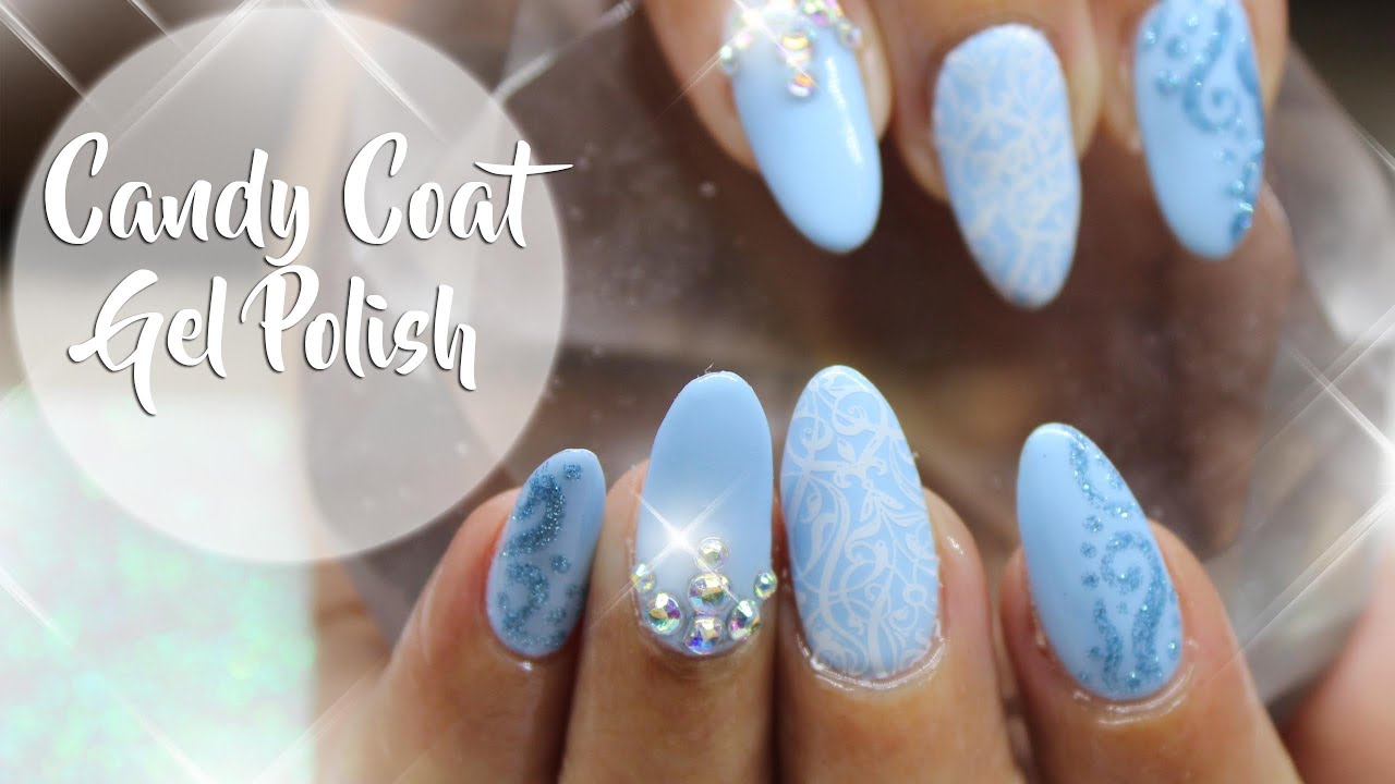 Natural nail gel polish | Powder Blue by CANDY COAT ♥ - YouTube