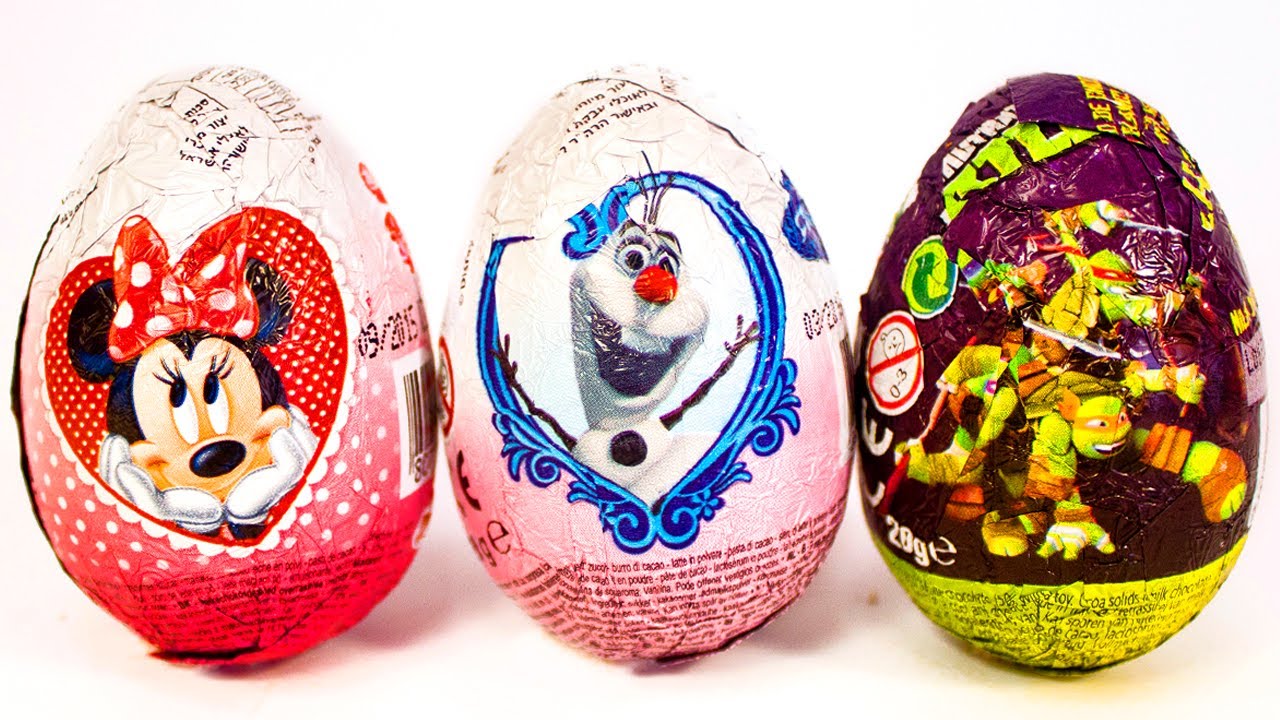 Surprise Eggs Minnie Mouse Frozen Ninja Turtles Huevo Kinder Sorpresa ...