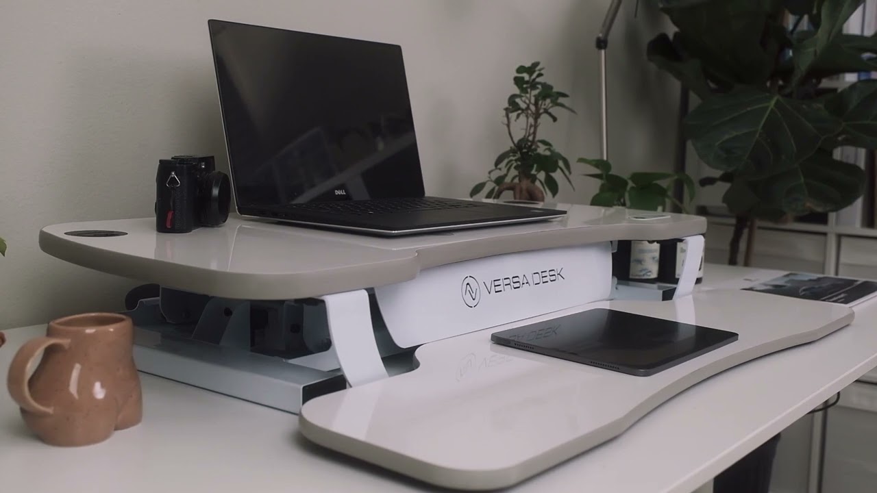 Sit To Stand Electric Desk Converter With USB Charging Plug, Memory ...