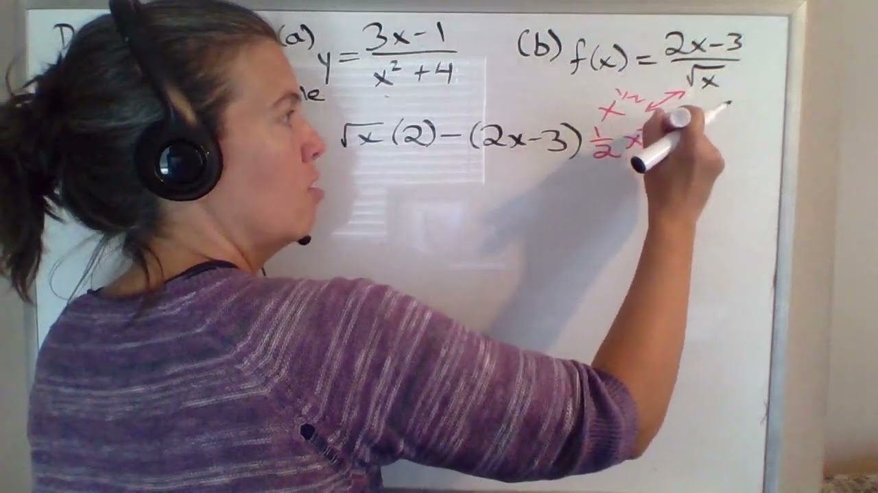 Quotient Rule Examples YouTube Quotient Rule Examples YouTube