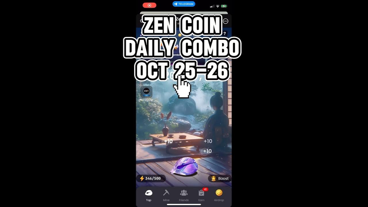 25 - 26 October 2024 Zen Coin Daily Combo Today #zencoin #zencoindailycombo - YouTube