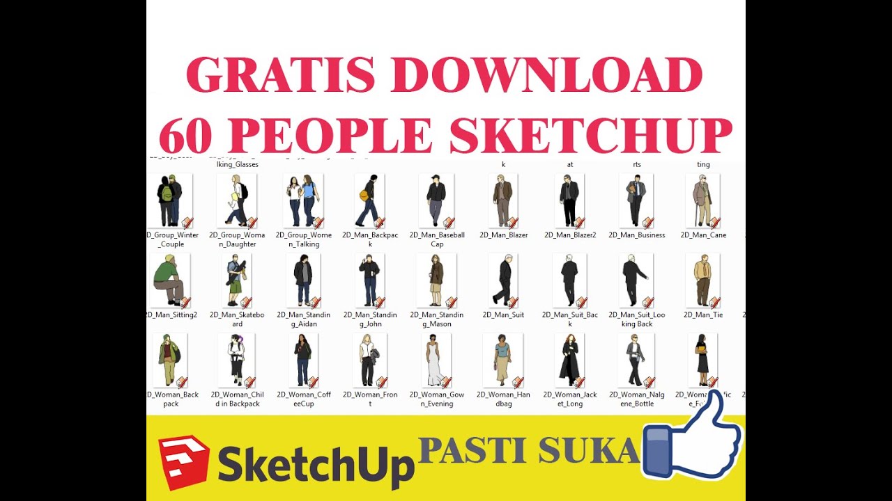GRATIS DOWNLOAD KUMPULAN KOMPONEN SKETCHUP - 60 ORANG UNTUK DESAIN ...