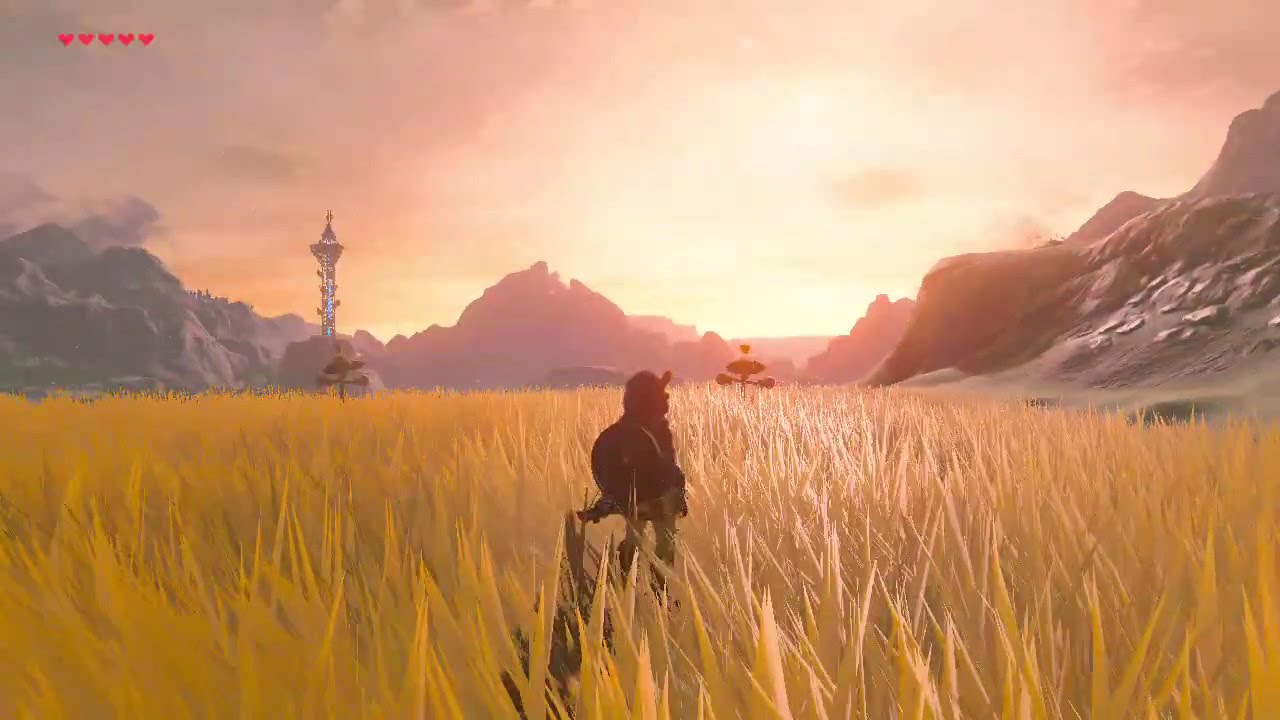 Walk in a field during sunset... Zelda BoTW - YouTube