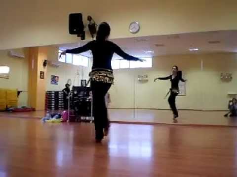 Bellydance - dance combination for fallahi rhythm by Ghazal - YouTube