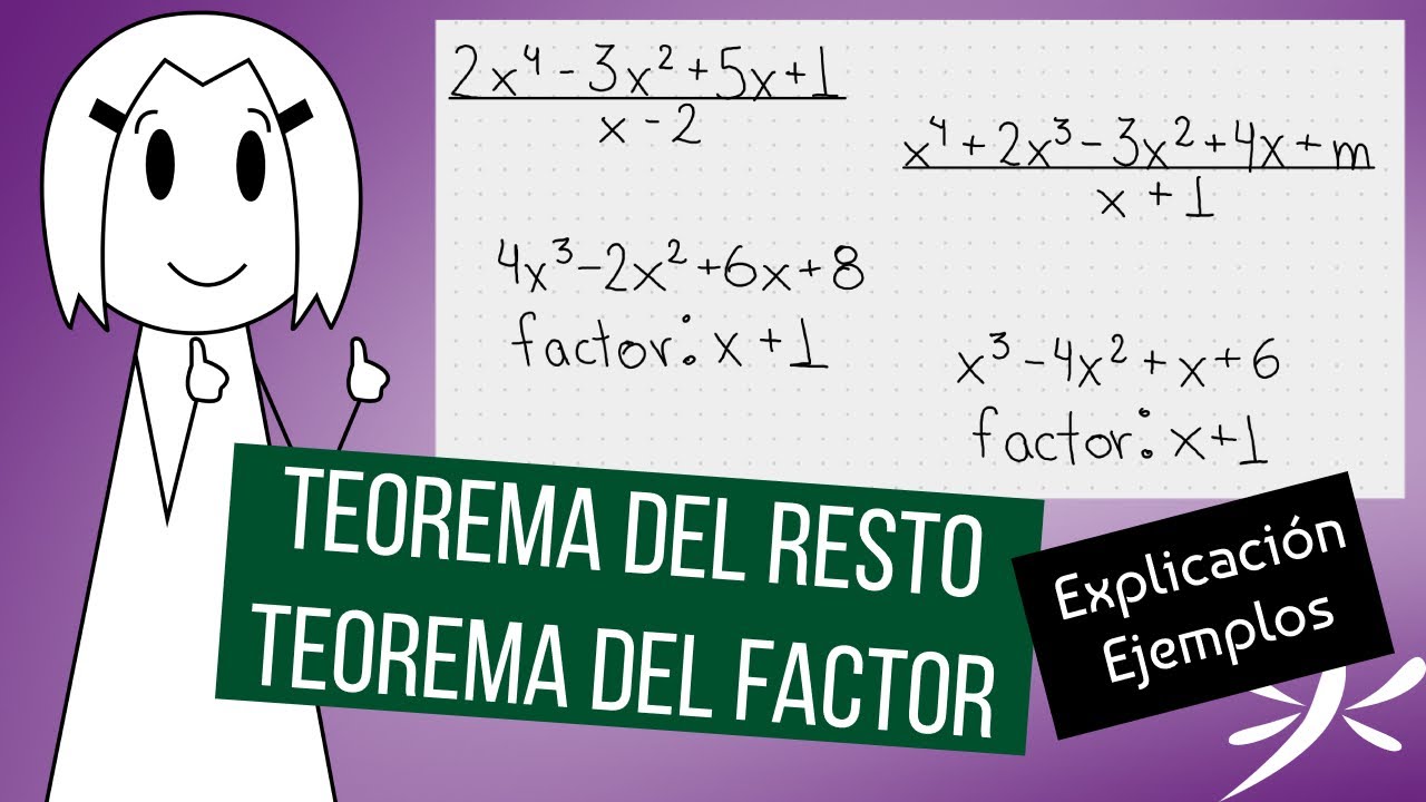 TEOREMA DEL RESTO | TEOREMA DEL FACTOR - YouTube