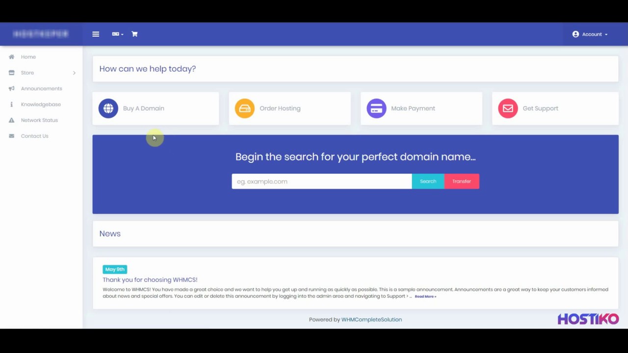 How to change WHMCS Hostiko Template Logo - YouTube