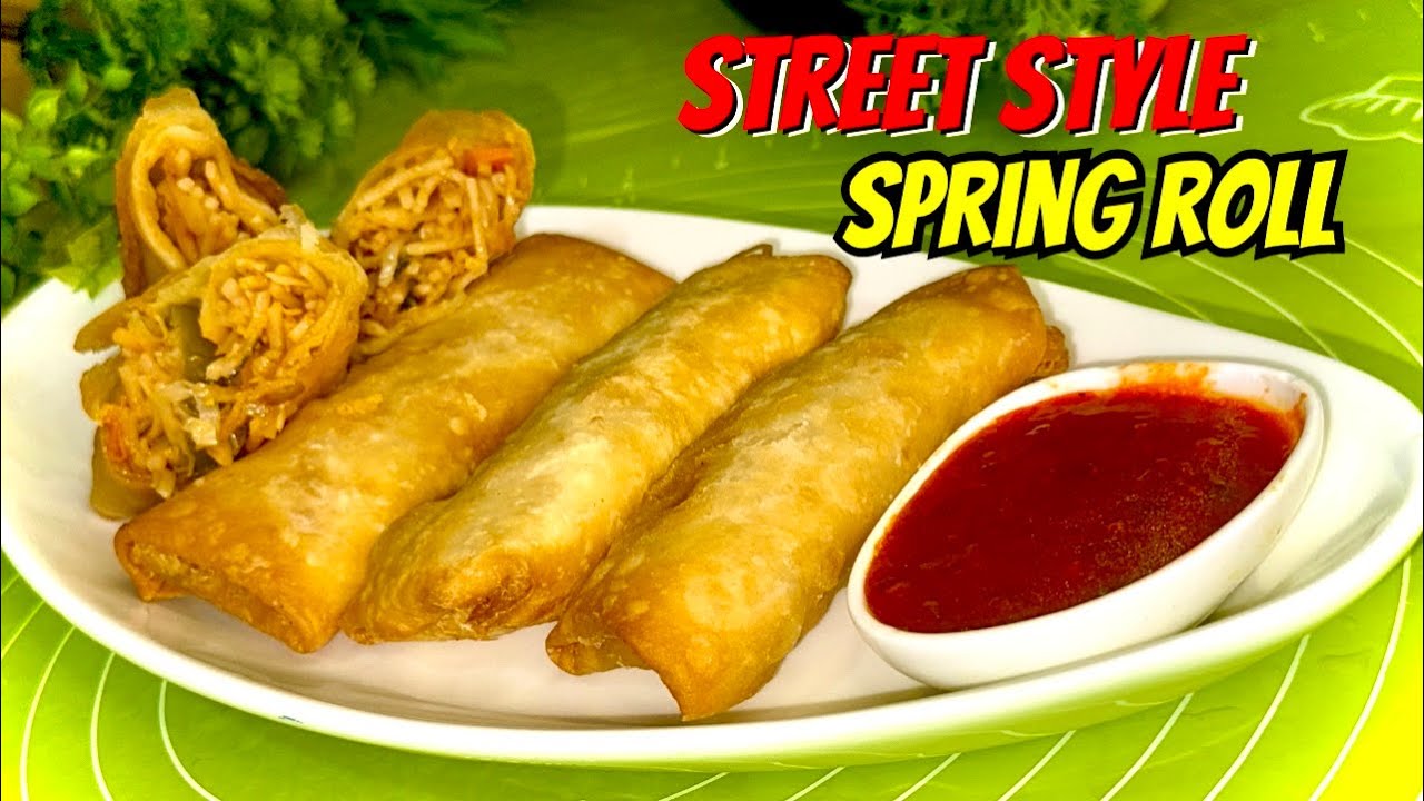 The Best Veg Spring Roll Recipe (Street Style) #vegspringroll - YouTube