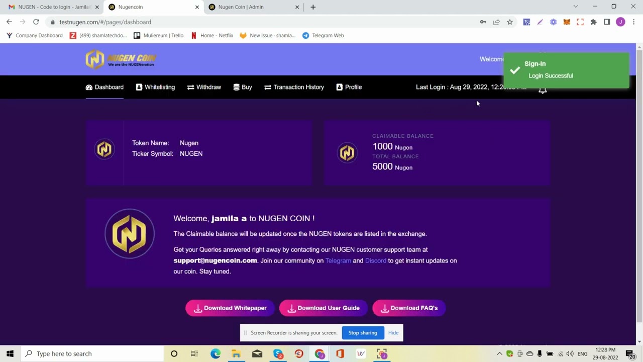 NUGEN Coin Dashboard Explained - YouTube