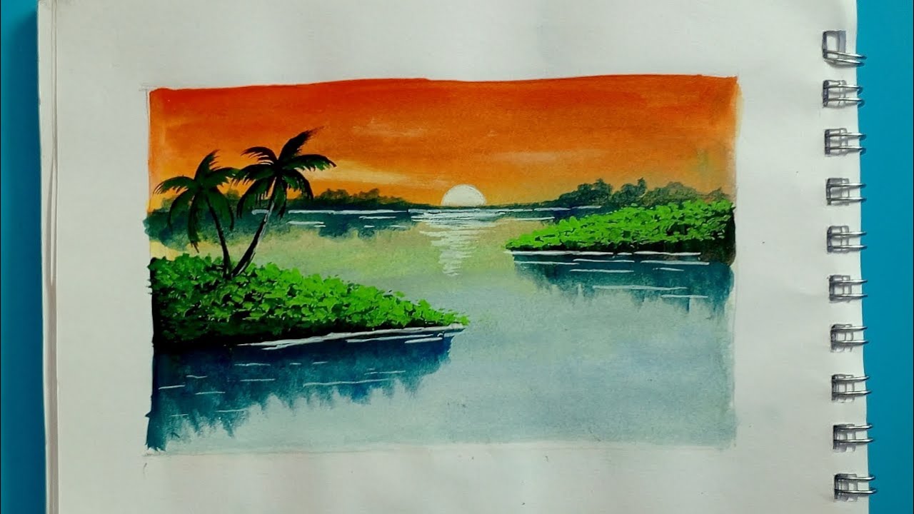 🌊 How to Draw a River Step by Step | Easy River Drawing Tutorial - YouTube