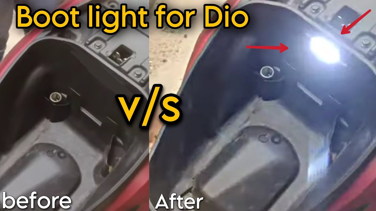 Boot Light installation for Dio Installation / DIY /Vikram Vlogz - VVZ ...