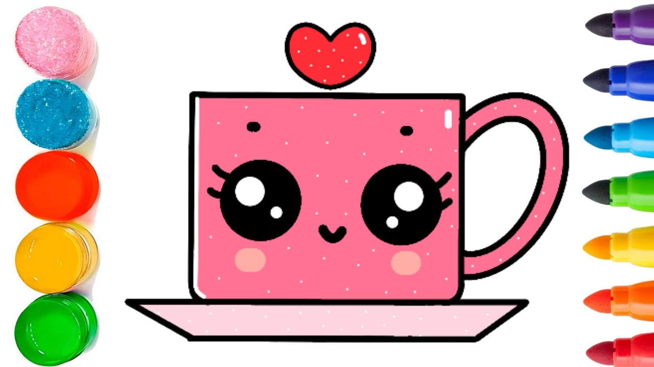 How to Draw a Cute Coffee Cup – Easy Drawing Tutorial for Kids ...