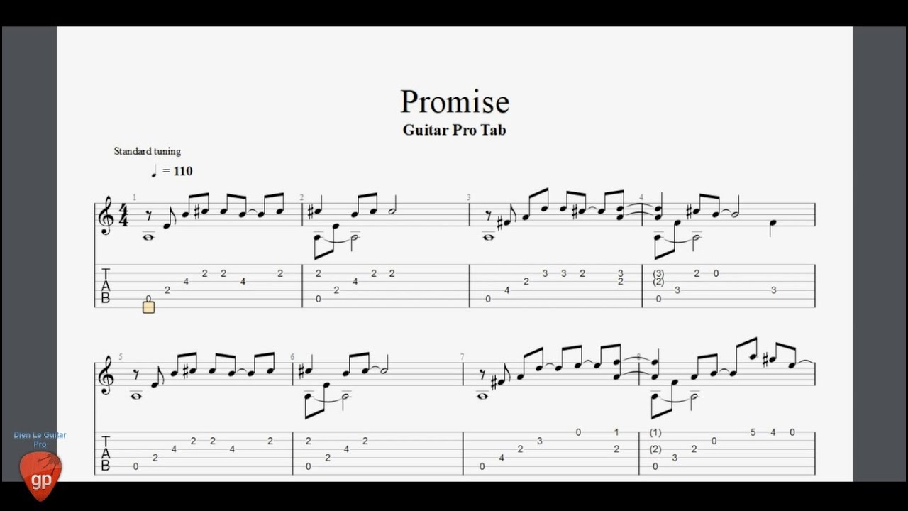 Promise - Guitar Pro Tab - YouTube