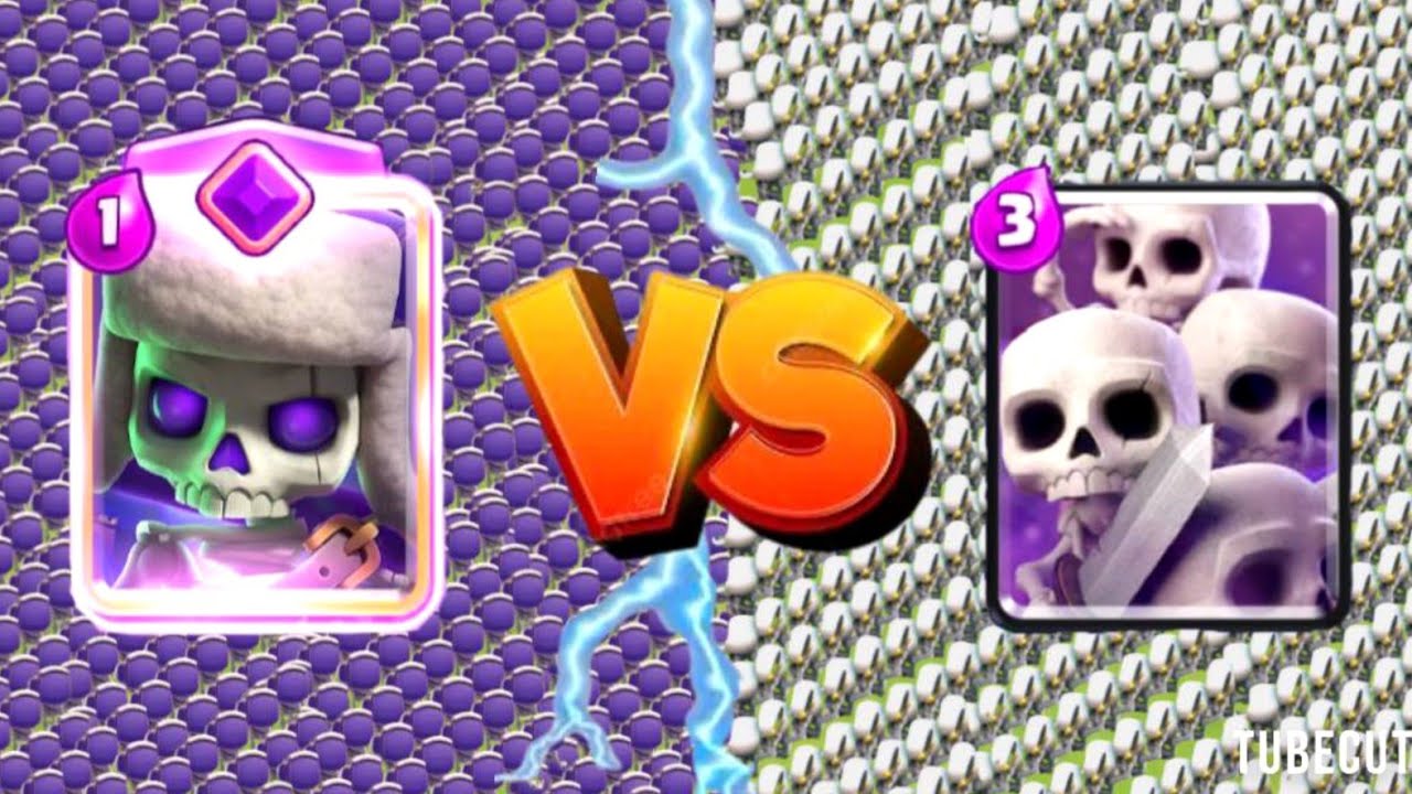 Evo Skeletons Army Vs Skeletons Army In Clash Royale 💀 #part3 - YouTube
