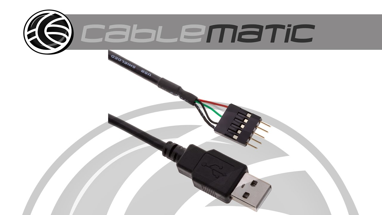 Cable USB 2.0 5-pin a AM 30cm (5P-M/A-M) - distribuido por CABLEMATIC ...