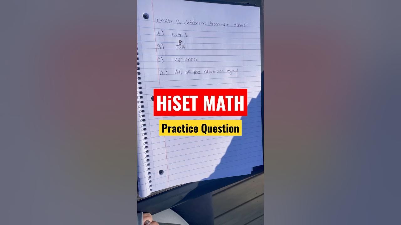 HiSET Math Review | Decimals, Percentages, and Ratios #adulteducation # ...
