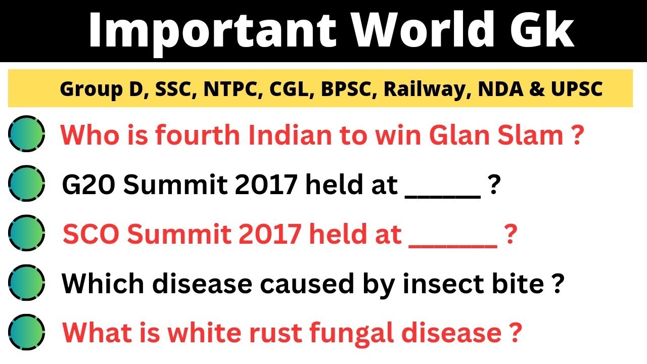 World Gk questions and answers in english // Important World Gk for ...