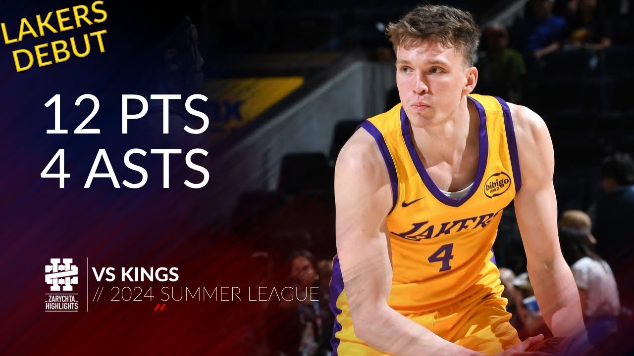 Dalton Knecht 12 pts 4 asts vs Kings 2024 Summer League - YouTube