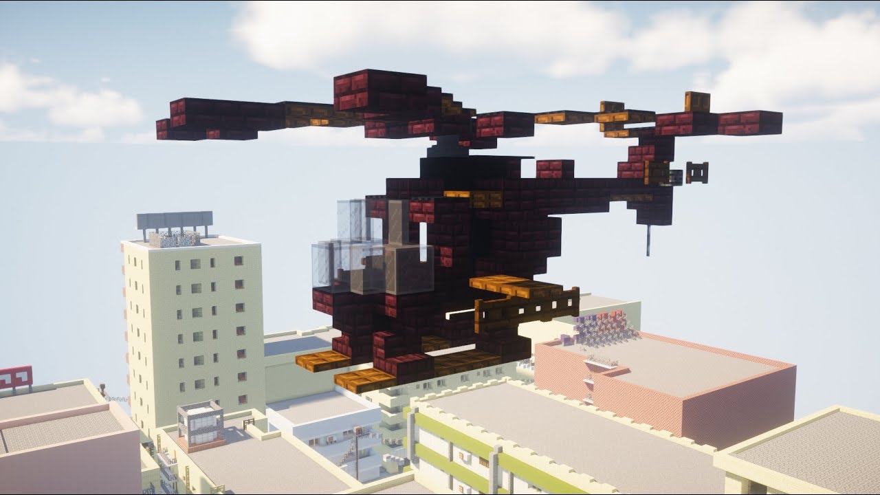 Minecraft MH-6 Little Bird Helicopter Tutorial - YouTube