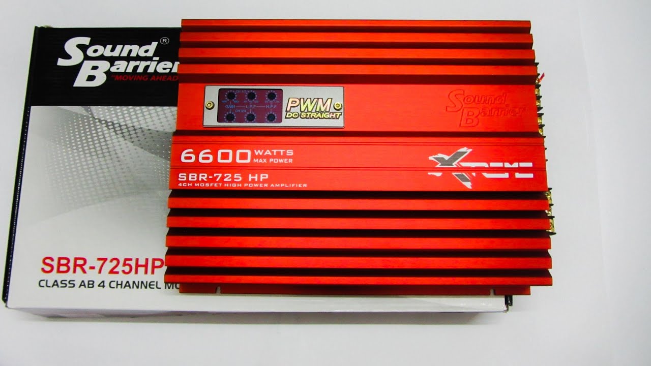 Sound Barrier 725 Hp 4 Channel Amplifier Unboxing Update Dont Buy This ...