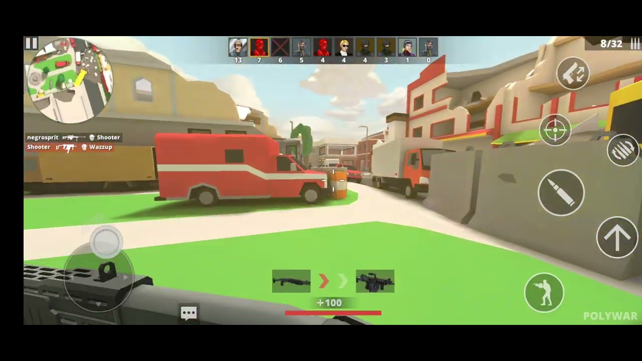 Polywars gun game match - YouTube