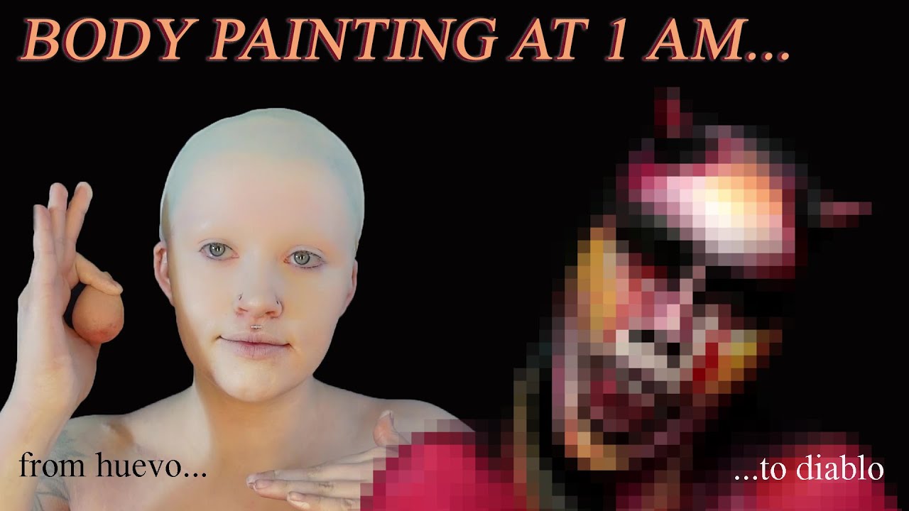 Midnight Body Painting: Devil Edition | Demon Makeup *Tutorial (*Chaos ...