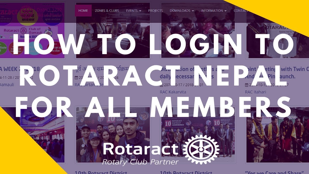 How to Login to Rotaract Nepal for all members in Rotaract Software ...