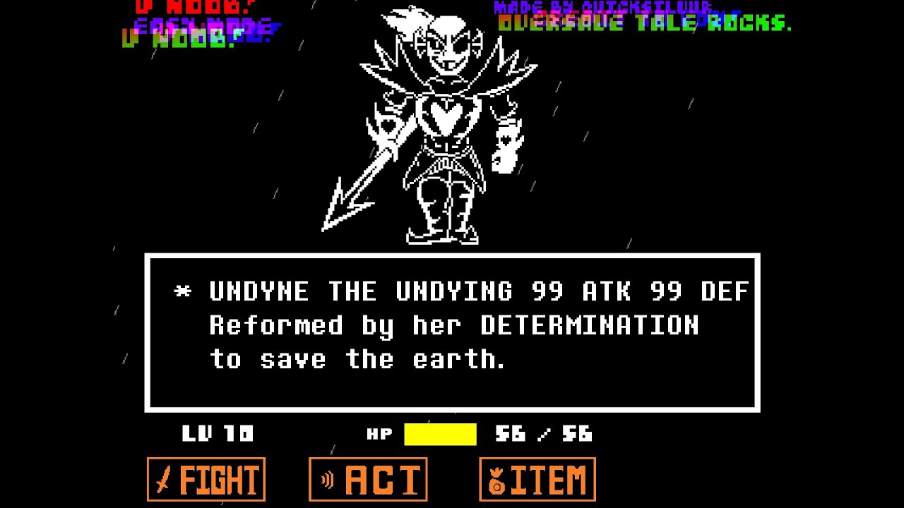 OverSave-Tale Undyne 'Take By QSV' - [COMPLETED ON EASY MODE!!!] - YouTube