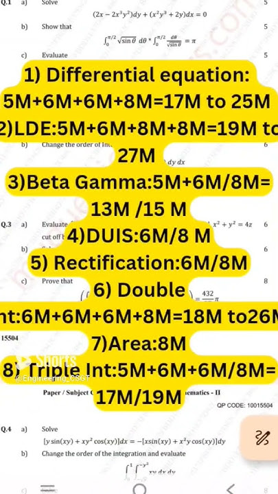 How to pass engineering mathematics 2 | Engineering mathematics 2 weightage # ...