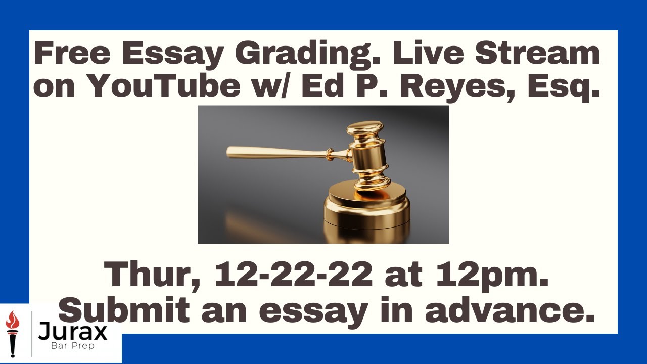 1-Hour Essay Grading for Cal Bar Exam - YouTube