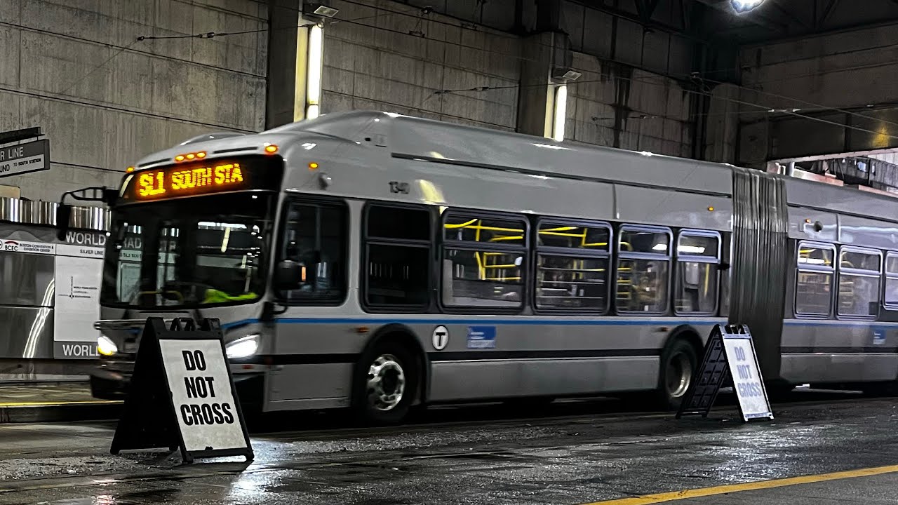 MBTA Silver Line Waterfront Action - YouTube