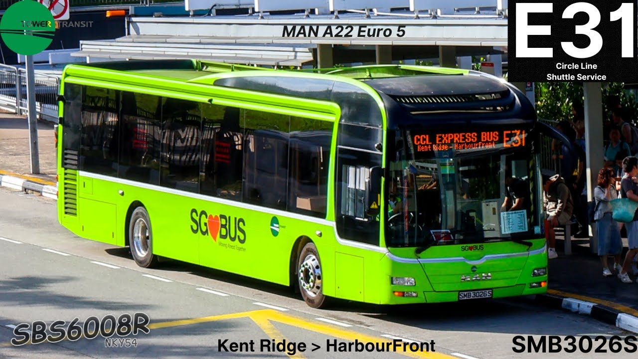 (Joyride) Circle Line shuttle service E31 (Kent Ridge to Harbourfront ...