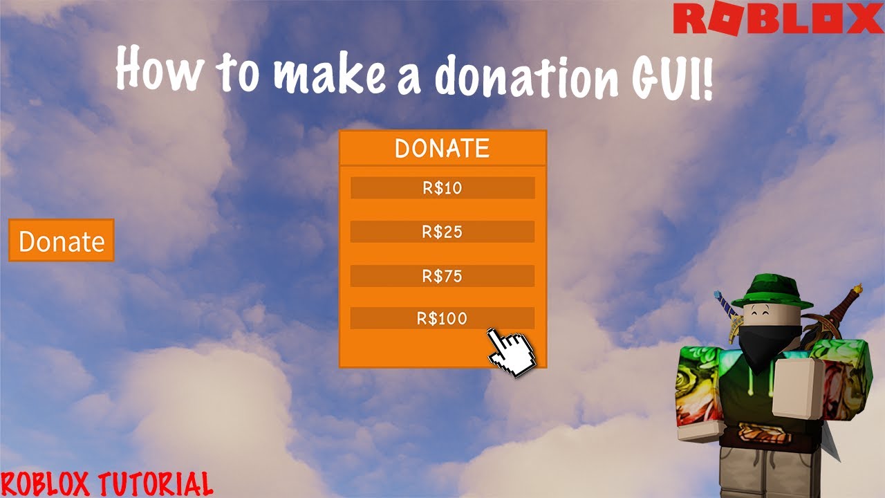 Donation GUI Tutorial Roblox [7] | BloxDenn - YouTube
