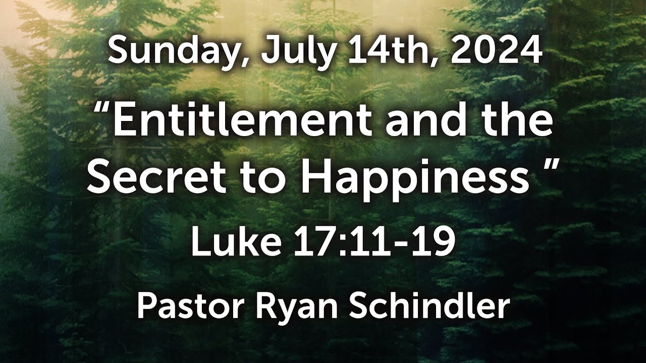 2024-07-14 Ryan Schindler 'Entitlement and the Secret to Happiness ...