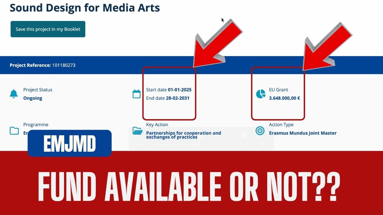 14. How to Check EMJM Program Funding Availability! - YouTube