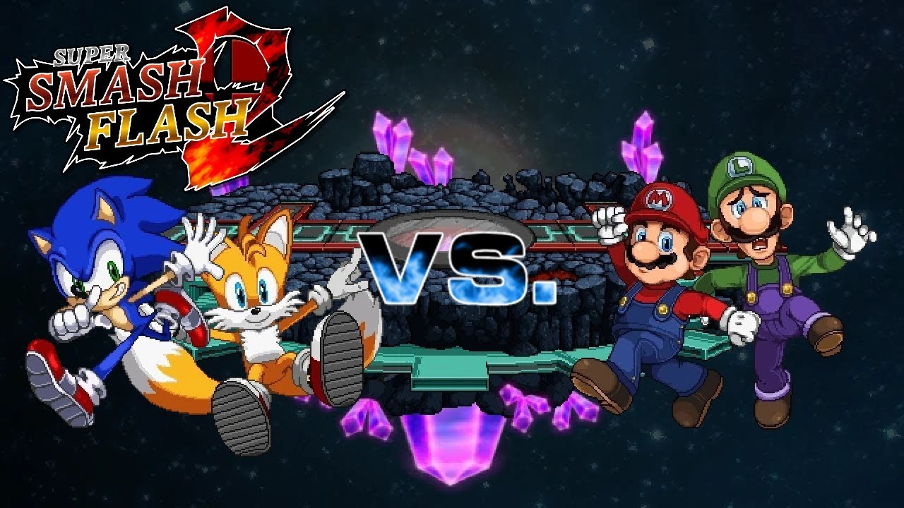 SSF2 Team Sonic vs Team Mario - YouTube
