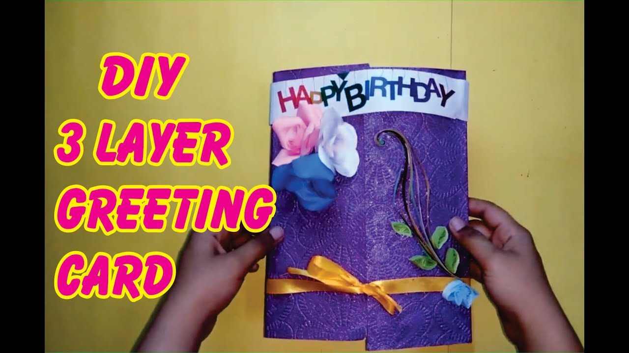 DIY 3 Layer Greeting Card - YouTube