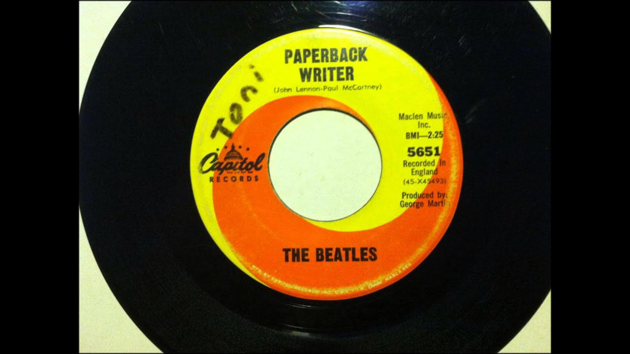 Paperback Writer , The Beatles , 1966 Vinyl 45RPM - YouTube