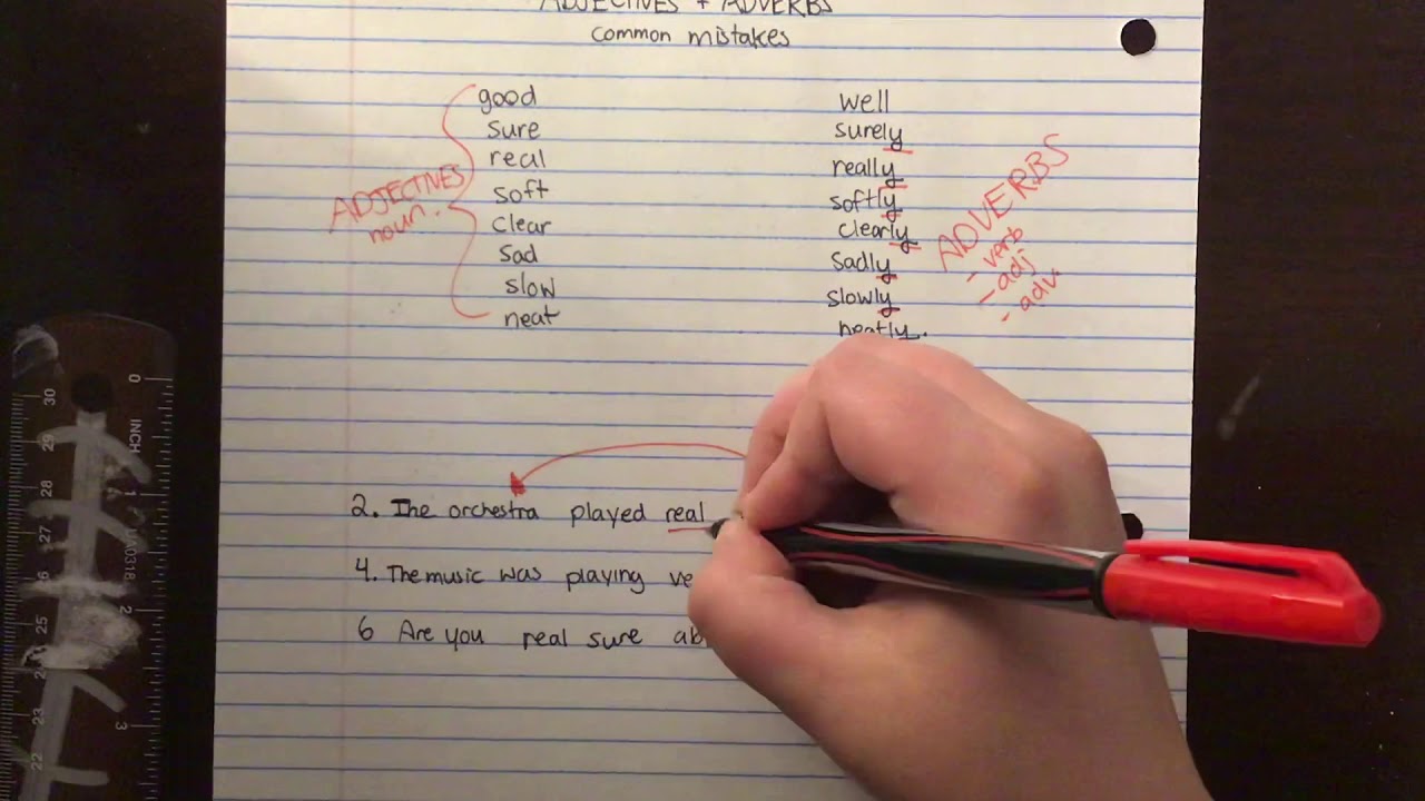 Tricky adjectives and adverbs - YouTube