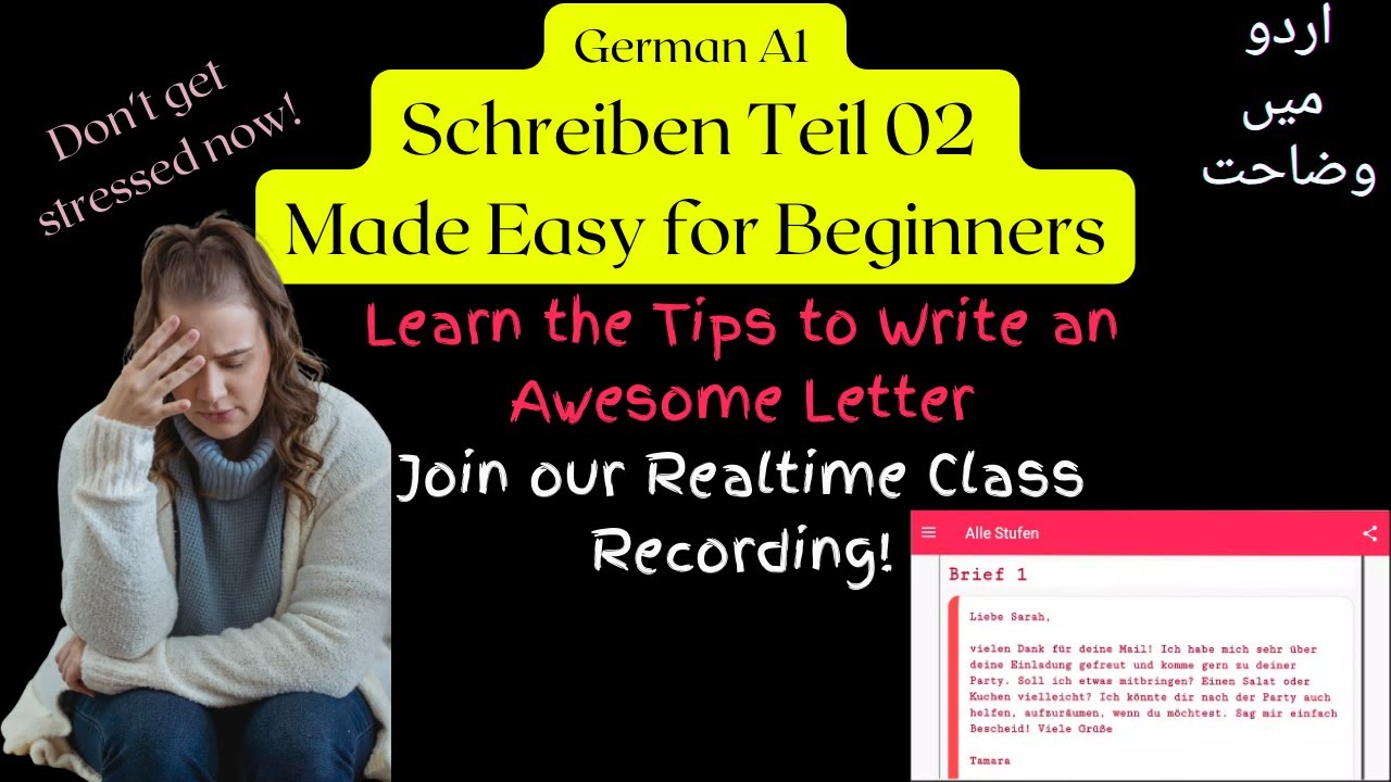 German A1 Letter Writing Practice - YouTube