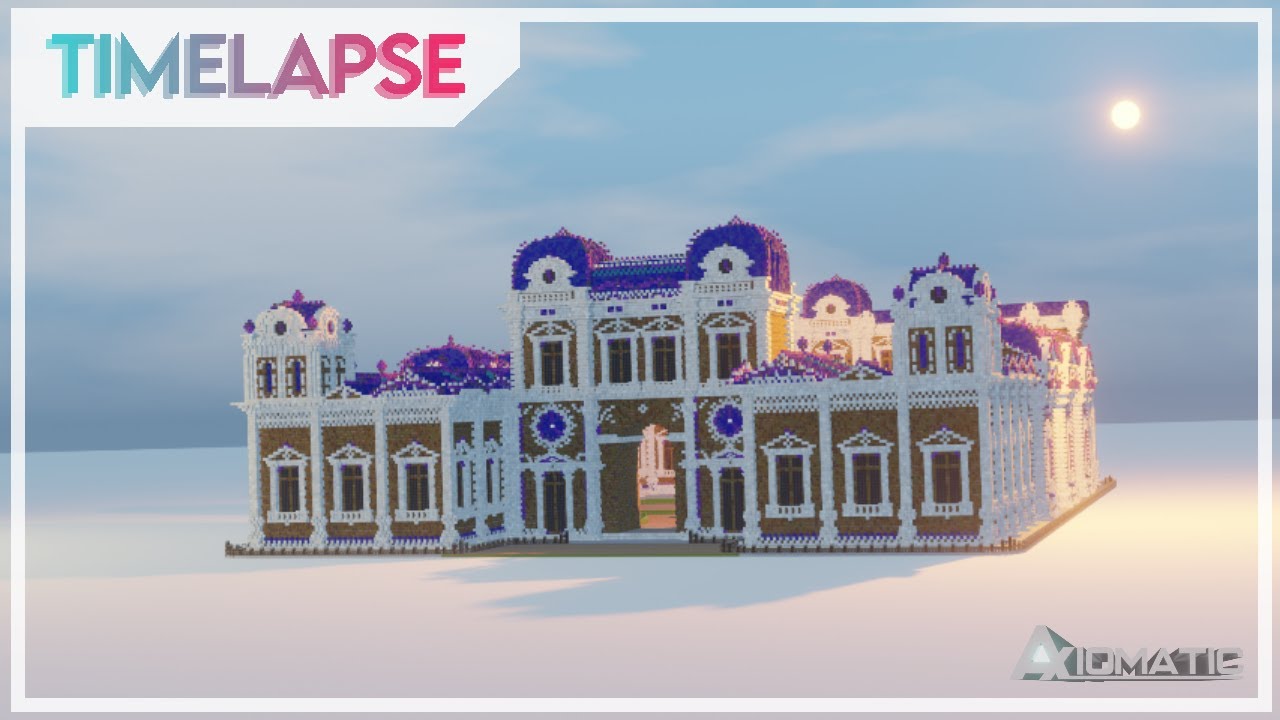 Minecraft Winter Palace Timelapse | Mega Mansion Build - YouTube