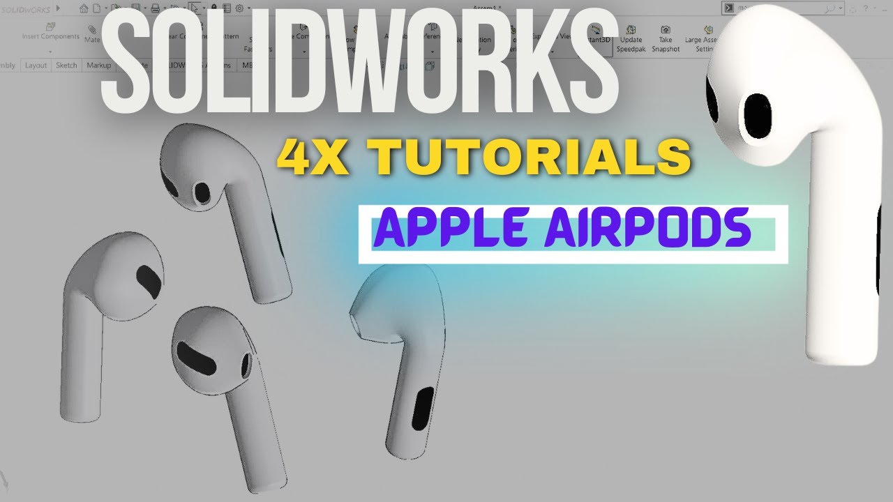 SolidWorks Surface Tutorial | Apple Airpods | Model and Design Apple ...