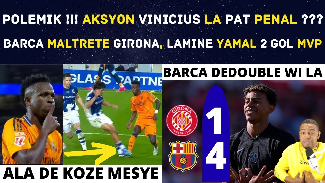 POLEMIK !!! AKSYON VINICIUS NAN REAL SOCIEDAD 0-2 REAL MADRID LA PAT PENAL ? BARCA DANSE SOU ...