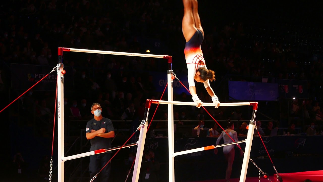 Célia Serber (FRA) - finale barres - Massilia 2021 - YouTube