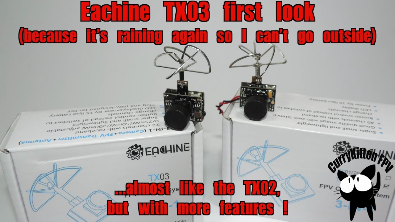 FPV first look: The Eachine TX03 mini VTX/Cam - YouTube
