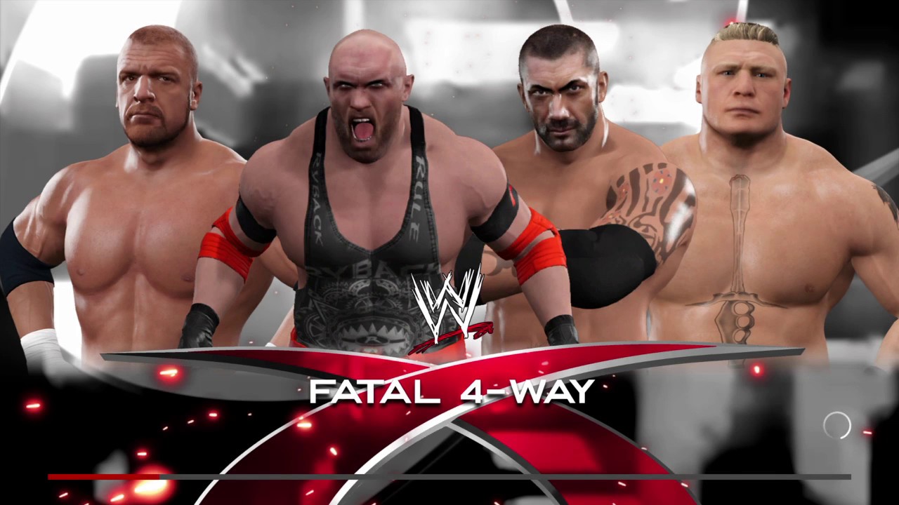 WWE 2K17 Ryback VS Triple H VS Batista VS Brock Lesnar Requested Fatal ...
