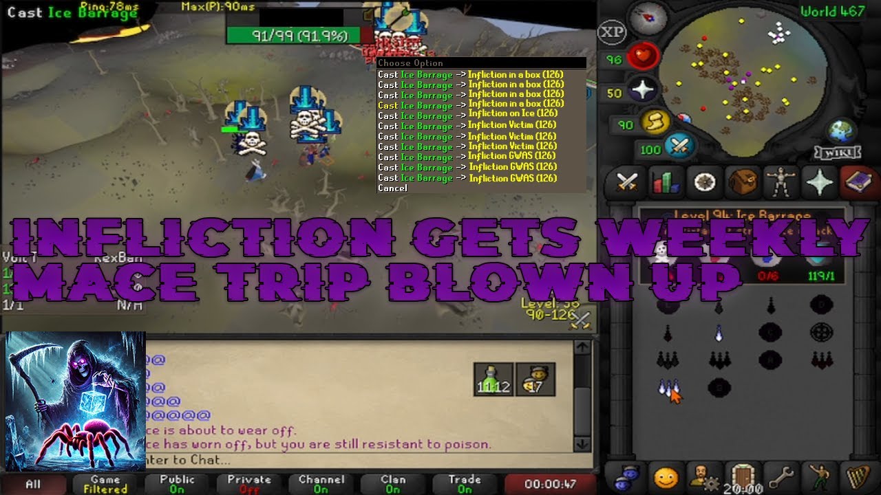 Infliction look silly in a ice box while trying to mace again! - YouTube