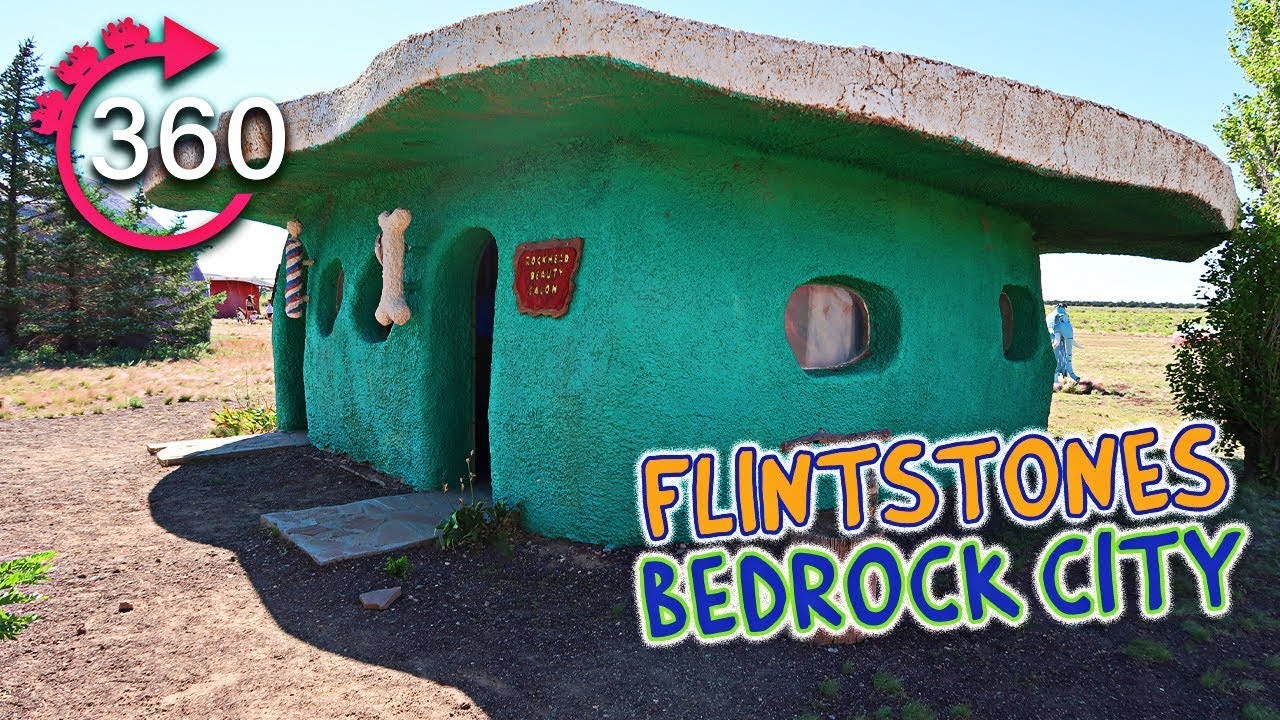 360º Walk Through of Flintstones Bedrock City in Arizona - YouTube