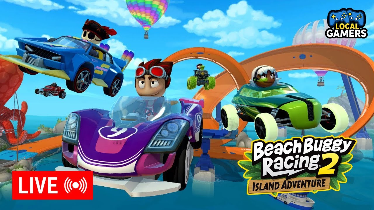 🔴 LIVE | Beach Buggy Racing 2 – Split Screen Fun Racing With Friends! 🤣 - YouTube